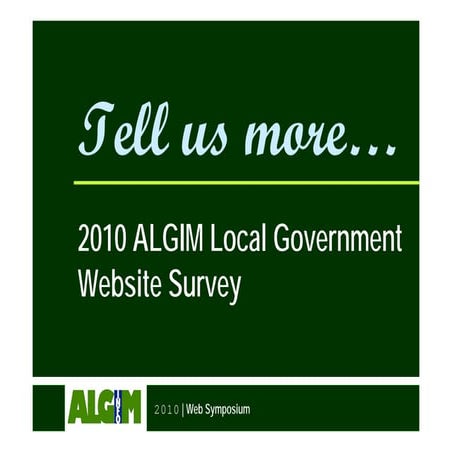 2010 ALGIM NZ Local Government Website Survey | PDF | Internet | Computing