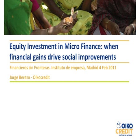 commercial investments in microfinance | PPT