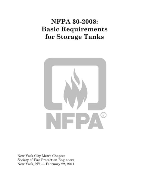 Separation distances and containment requirements for tanks nfpa 30 ...