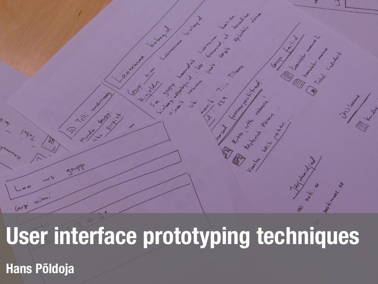 User Interface Prototyping Techniques