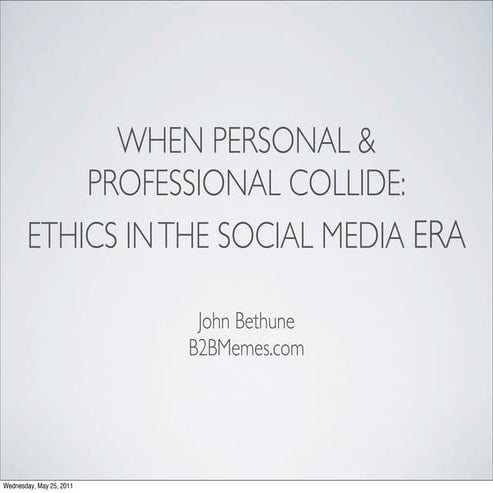 Social Media Ethics Presentation | PPTX