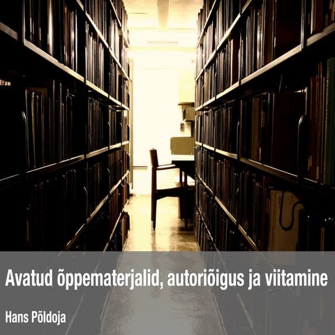 Avatud õppematerjalid, autoriõigus ja viitamine | PDF