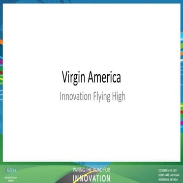 Virgin America: Marketing Innovation Flying High | PPTX