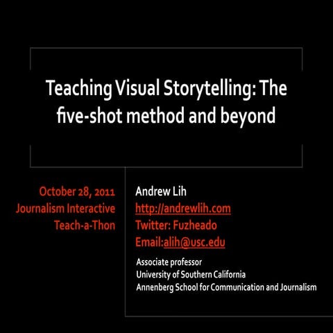 Teaching Visual Storytelling: The Five Shot Method and beyond | KEY