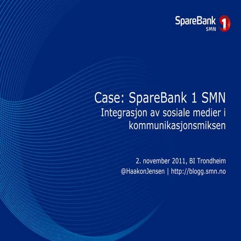 Teknologiprogrammet SpareBank 1 SR-Bank | PPTX