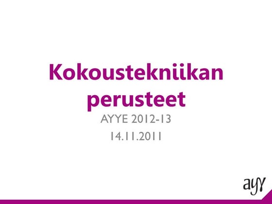 Muistio: Palaveri, neuvottelu vai kokous? | PDF