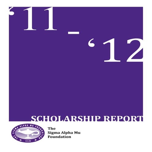 2011-12 Scholarship Report | PDF