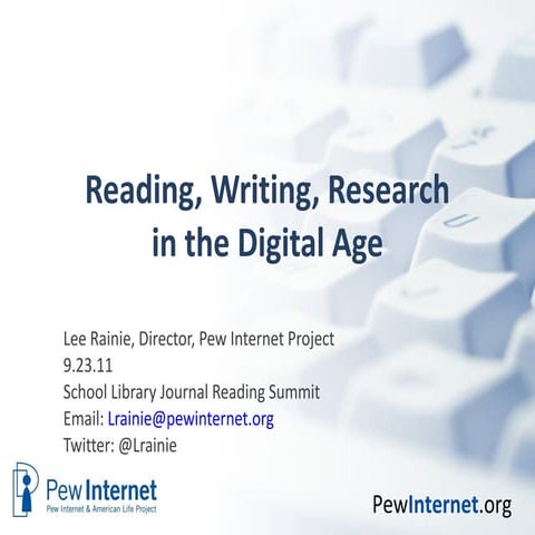 Reading, Writing, & Research in the Digital Age | PPT