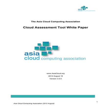 2011-2012 Cloud Assessment Tool (CAT) White Paper | PDF