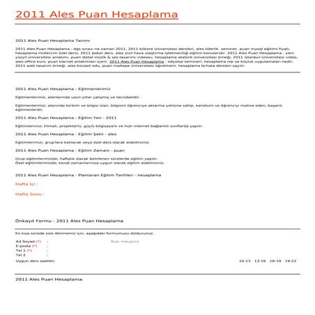 2011 ales-puan-hesaplama | PDF