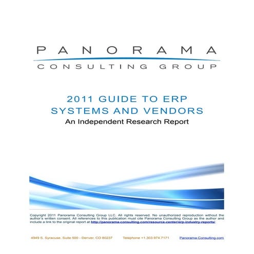 2011 guide-to-erp-systems-and-vendors | PDF