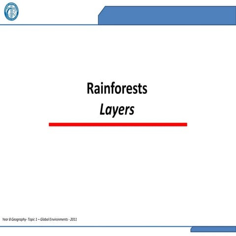 2011 year 8 geography - rainforests - layers | PDF