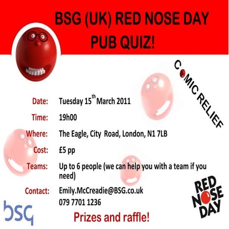 Invite to 2011 Red Nose Day pub quiz | PDF