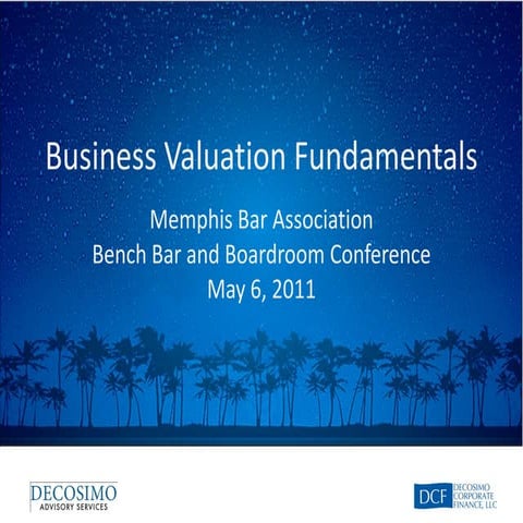 Business Valuation Fundamentals | PPT | Free Download