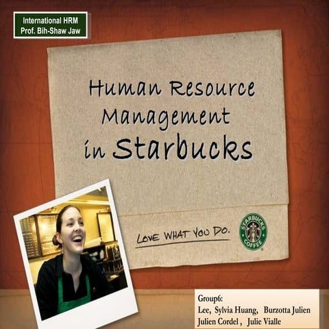 Human Resource Management in Starbucks | PPT