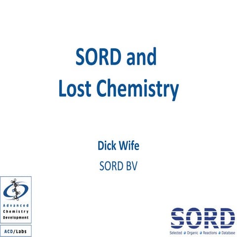 Selected Organic Reactions Database (SORD) | PPT