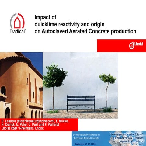 Impact of quicklime origin on Autoclaved Aerated Concrete | PPT