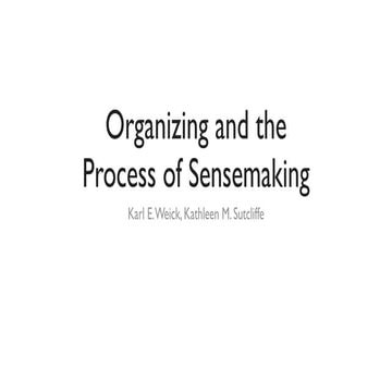 Meningsskabende processer (Weick) | PPTX