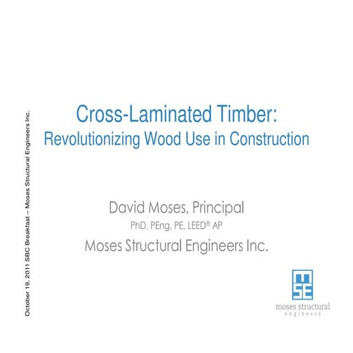 Wood Building Innovation using Cross-Laminated Timber | PDF