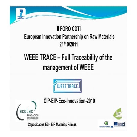 WEEE TRACE presentation | PDF