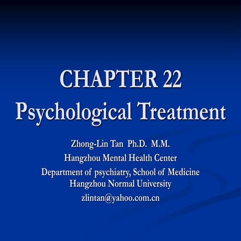 psychological treatment | PPT
