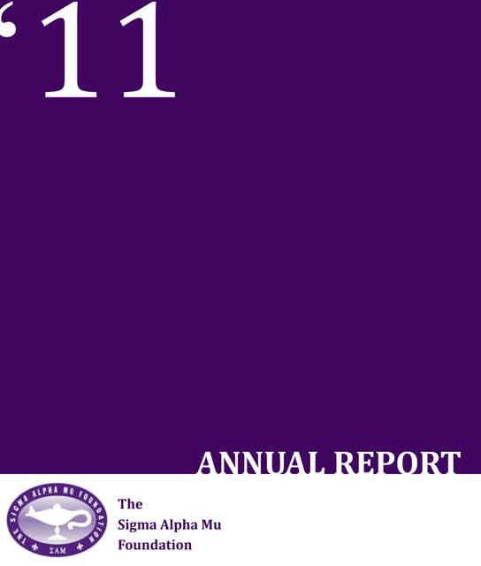 2011 Sam Foundation Annual Report Pdf