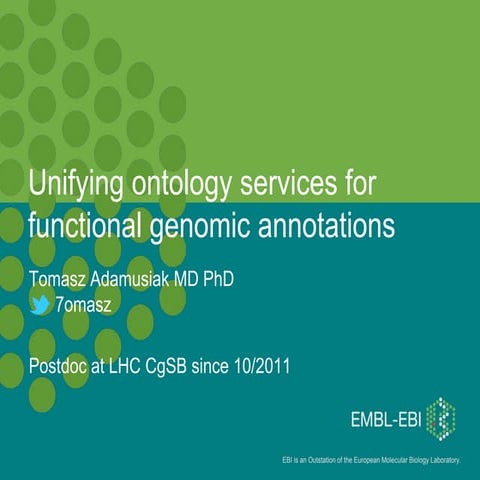 Unifying ontology services for functional genomic annotations | PDF | Databases | Computer ...