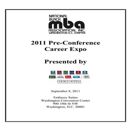 2009 NBMBAA DC Career Expo Program | PDF