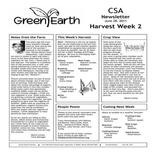 Green Earth Institute Newsletter | PDF