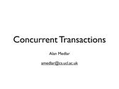 Transaction ও Concurrent execution | PPT