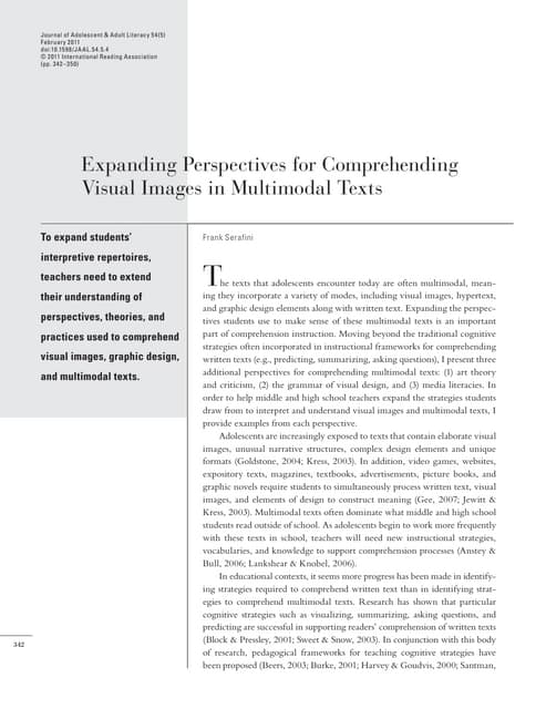 2008 understanding visual images in picture books serafini | PDF