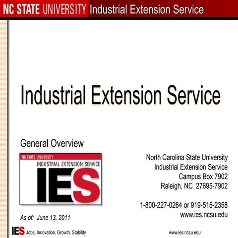 2011 IES General Presentation V110613 | PPT