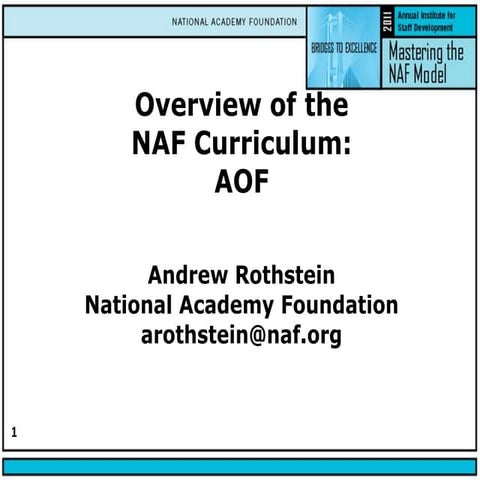 Overview of AOF Curriculum | PPT