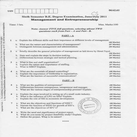 Computer Science and Information Science 6th semester(2011 June/July ...