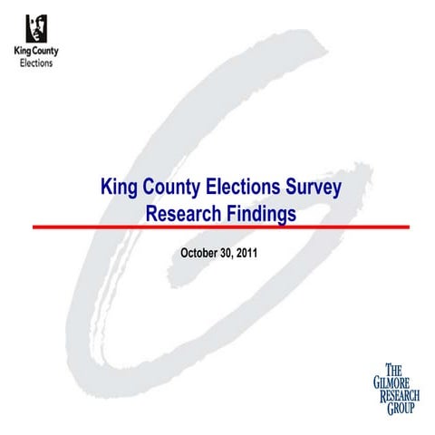 2011 King County Voter Opinion Survey Ppt
