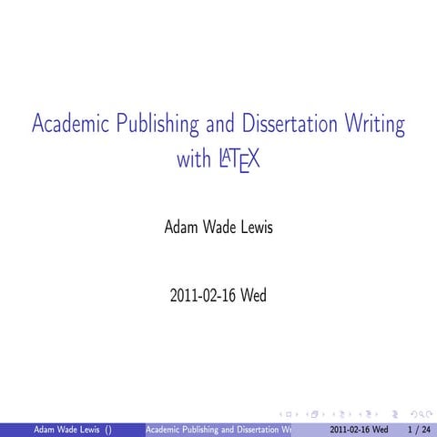 2011 March03 Lewis Latex Tutorial | PDF