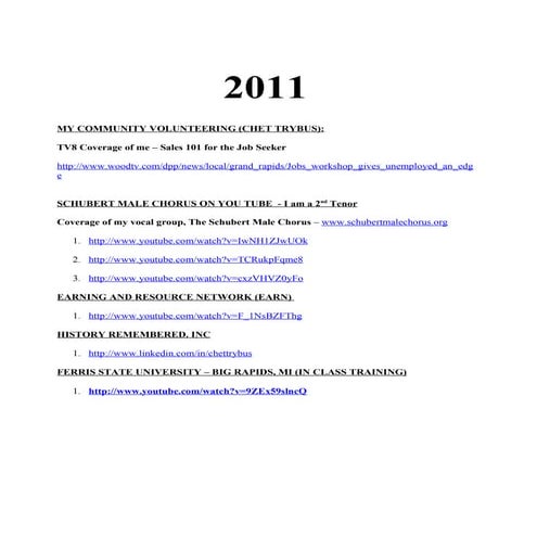2011 My Community Volunteering | DOC