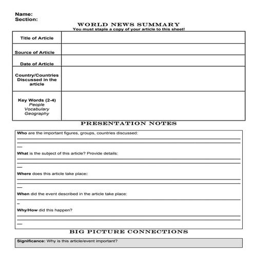 2011 news note sheet | DOC