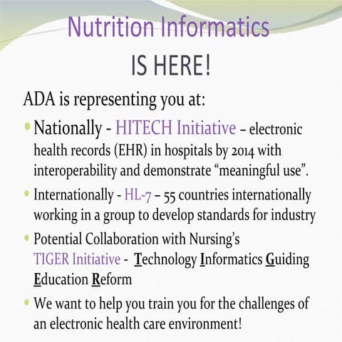 2011 nutrition informatics | PPT