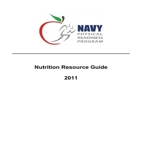2011 Nutrition Resource Guide | PDF