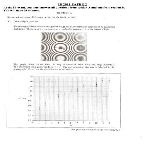 IB 2011 paper2 | DOC | Physics | Science