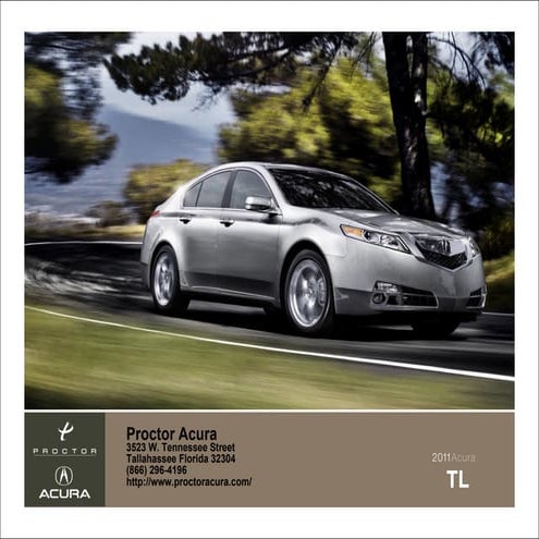 2011 Acura TL – Proctor Acura Tallahassee FL | PDF | Performance Cars ...
