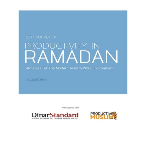 Productivity in Ramadan Report | PDF | Islam | Religion & Spirituality