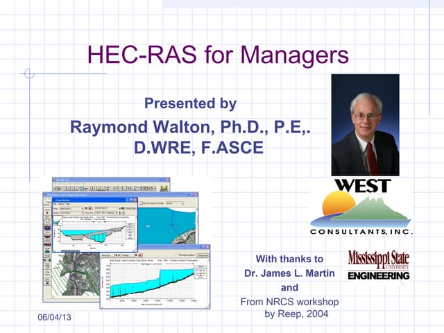 HEC-RAS software for design and modeling | PPTX
