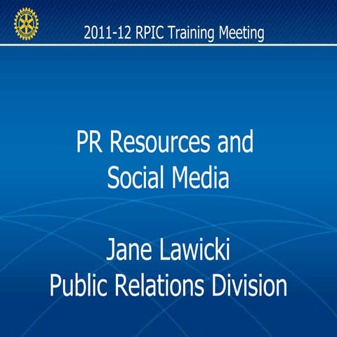 Using social media in Rotary | PPT