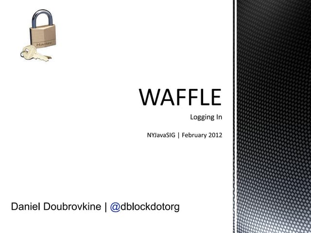 Waffle Windows Authentication In Java Pdf Operating Systems