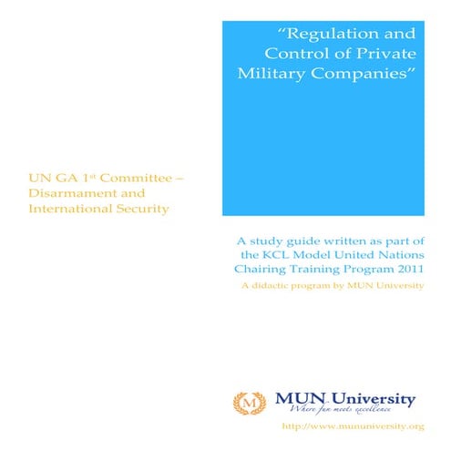 KCL MUN Study Guide - Private Military Companies (28/02/2012) | PDF