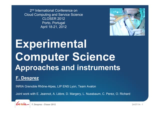 Experimental Computer Science Approaches And Instruments Ppt