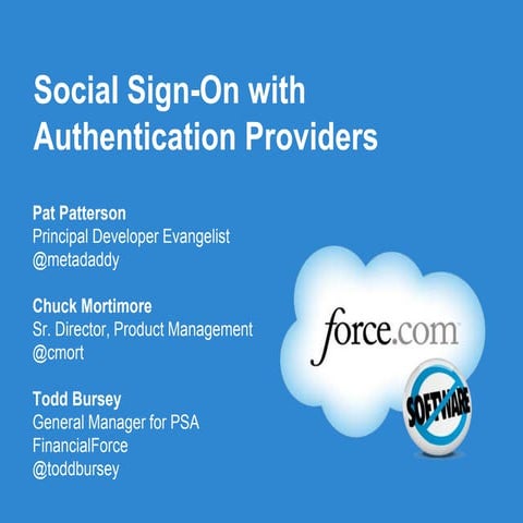 Social Sign-On with Authentication Providers Webinar | PPT