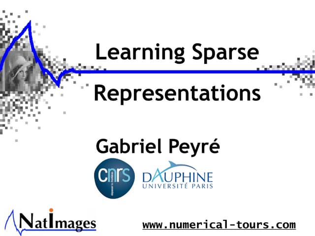 Learning Sparse Representation | PPT Learning Sparse Representation | PPT